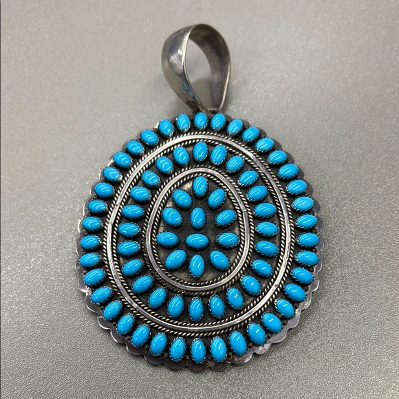 bea tom | Jewelry | Sleeping Beauty Turquoise Pendant Navajo Artist Bea ...